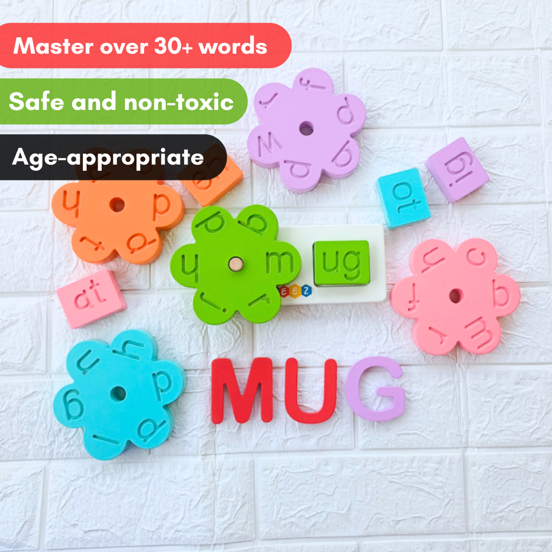 Wooden three letter words toy | Montessori learning toy | Educational ...